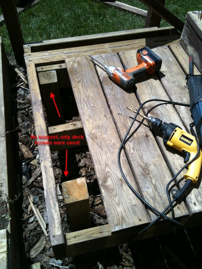 DIY Deck Fix - 10×10 DECK STRUCTURAL AND RAILING FIX - DIYable.com
