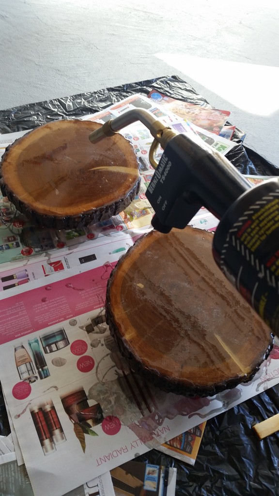 DIY Wood Log Decor Project (Wood slabs / Tree log discs from Ice Storm ...