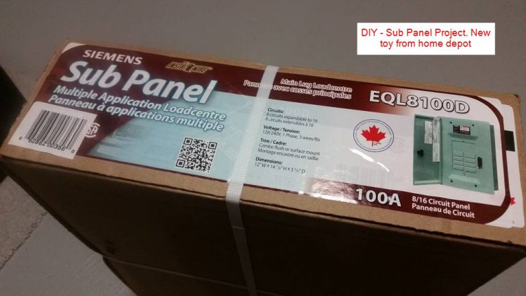 DIY 240V Sub Panel Siemens EQL8100D Installation in Canada (Tesla or ...