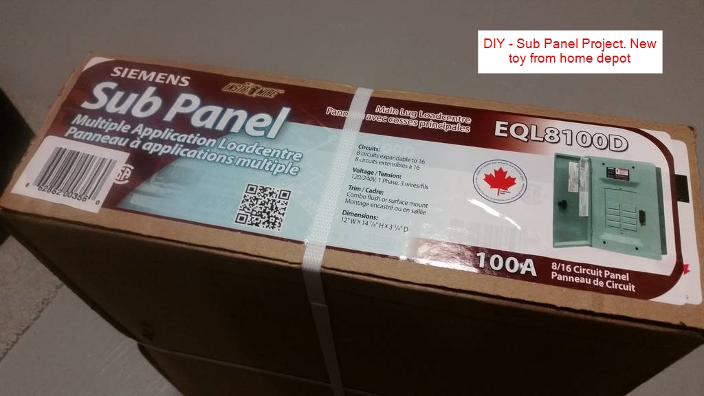 DIY 240V Sub Panel Siemens EQL8100D Installation in Canada (Tesla or ...