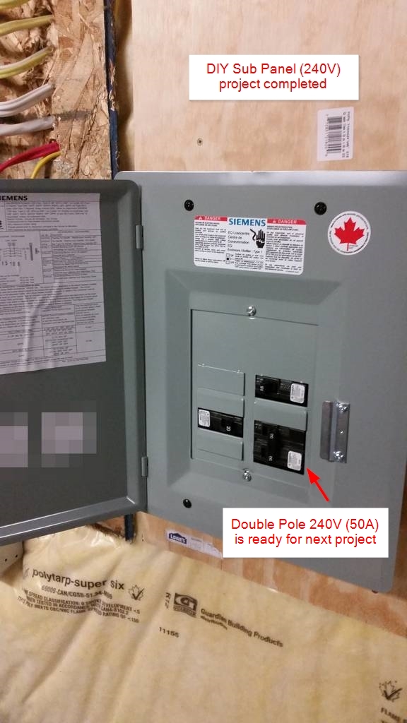 DIY 240V Sub Panel Siemens EQL8100D Installation in Canada (Tesla or ...