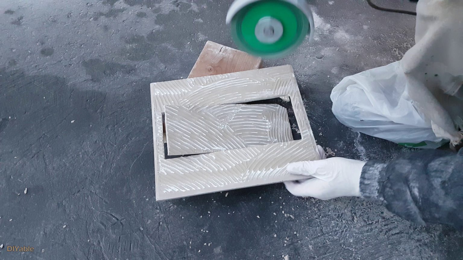 How to DIY cut floor tiles for toilet flange and air duct? - DIYable.com