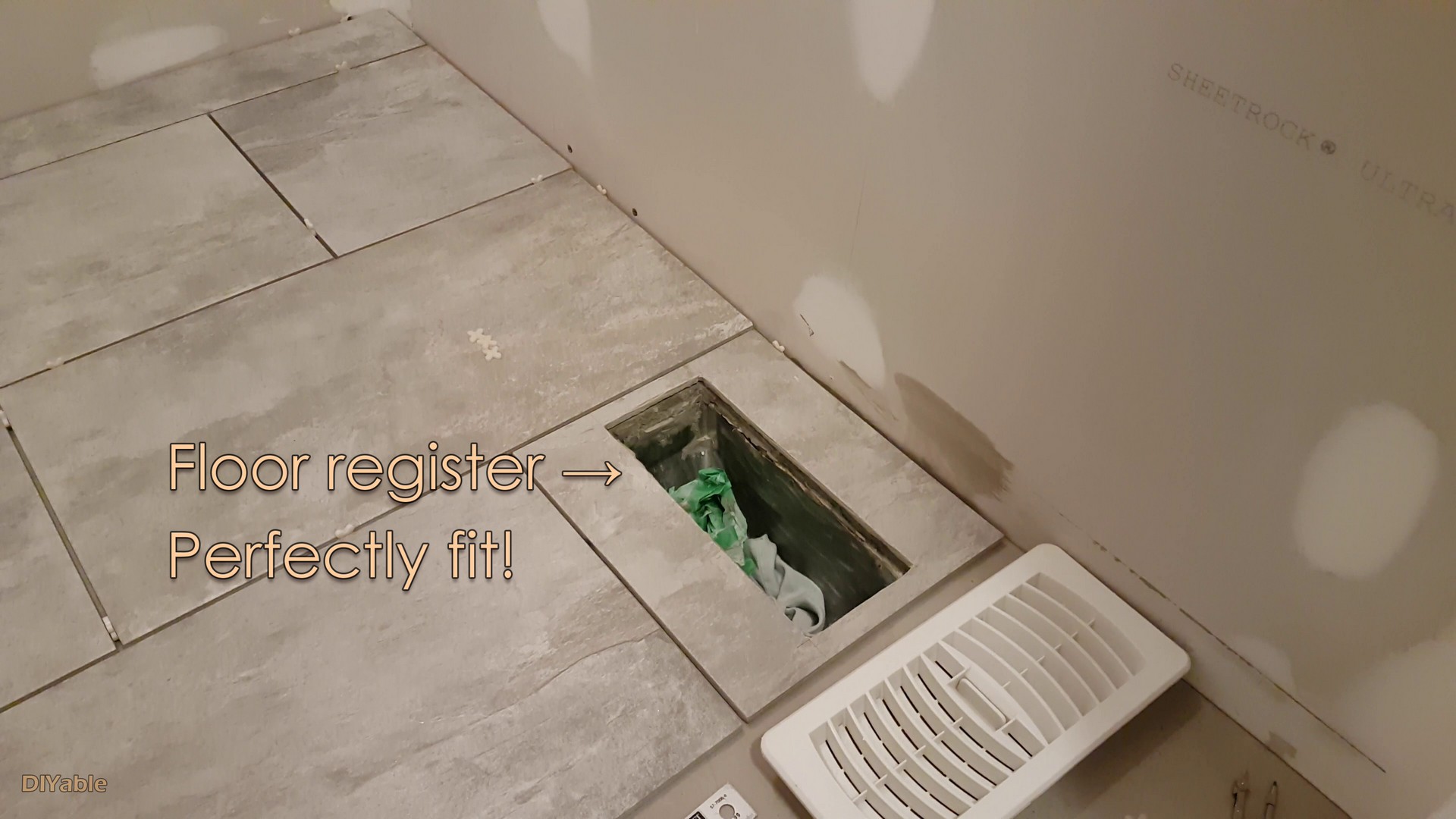 How to DIY cut floor tiles for toilet flange and air duct? - DIYable.com