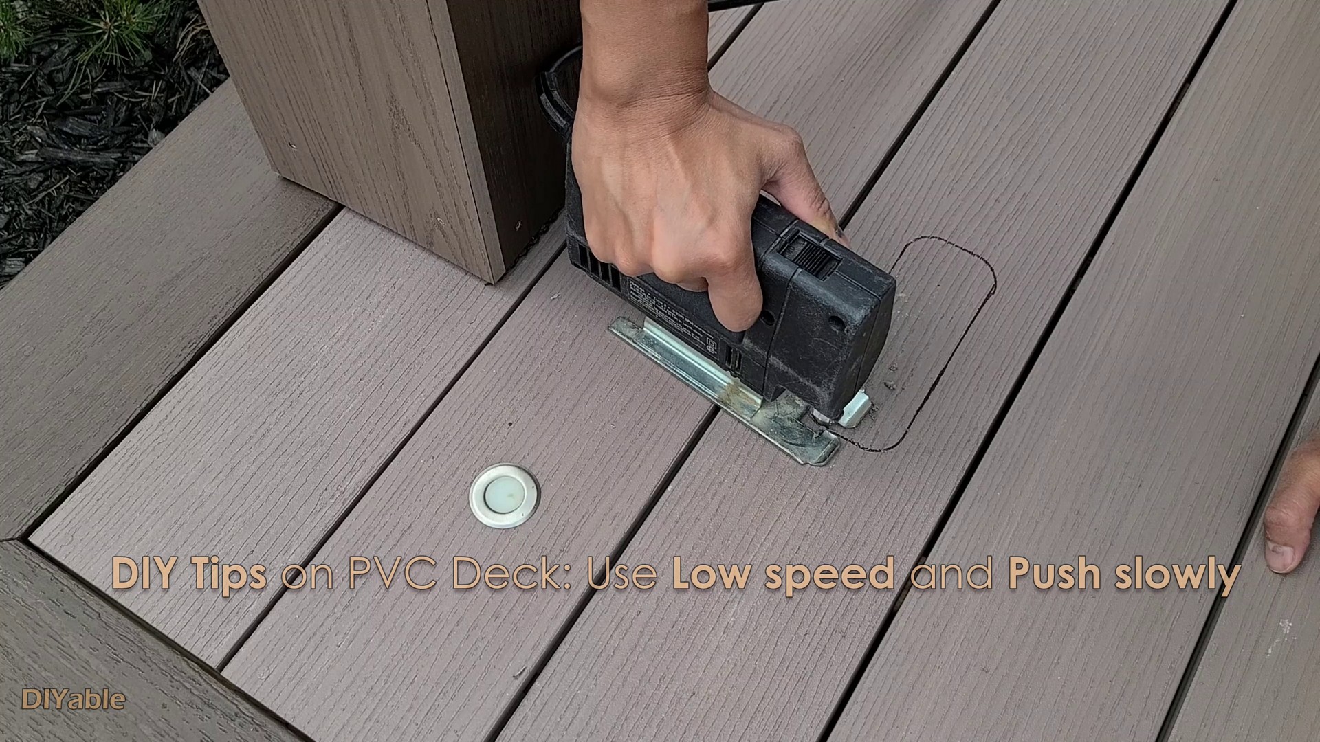 How to install electrical outlet on a deck? No Wiring Needed - DIYable.com