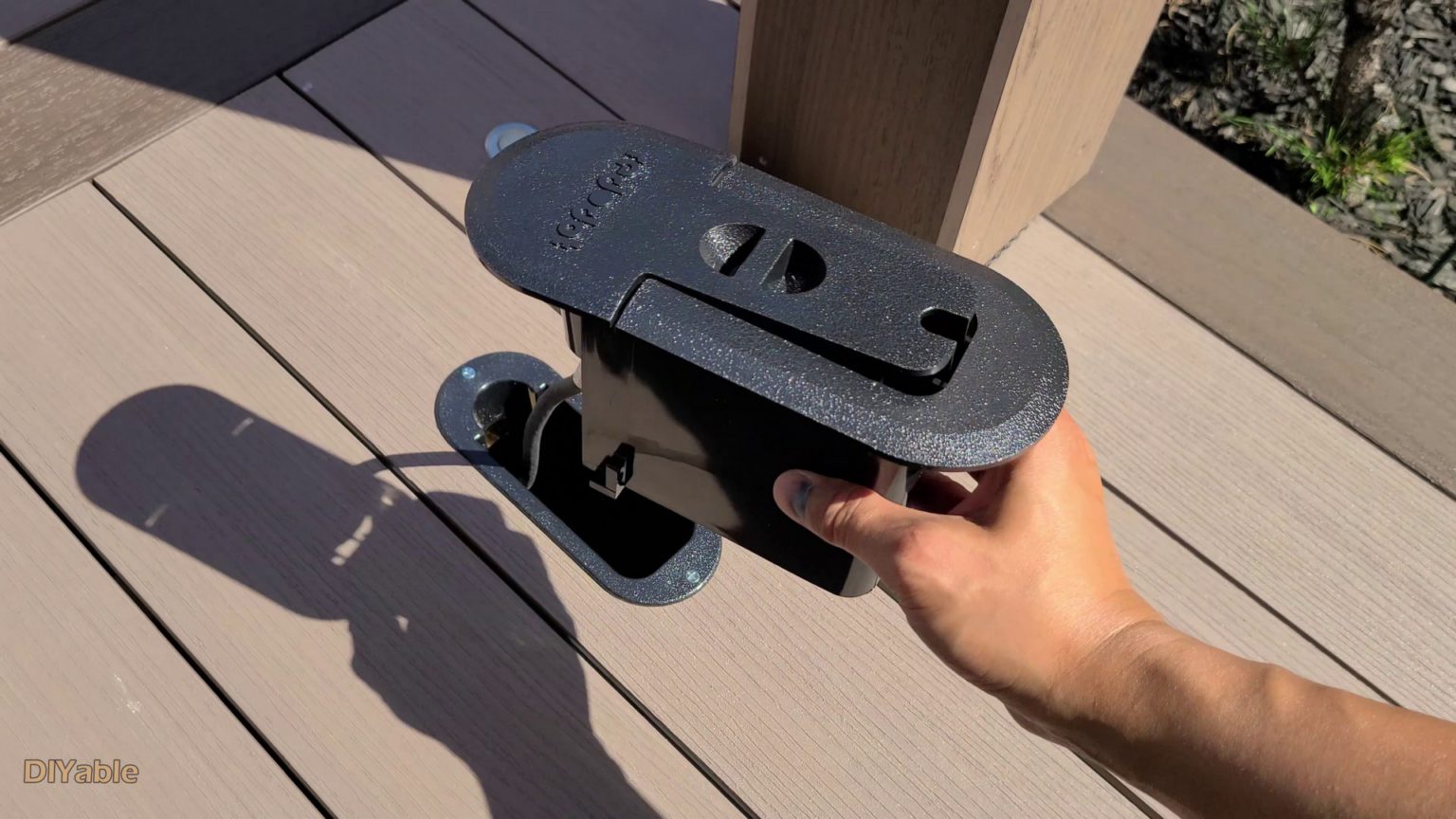 How to install electrical outlet on a deck? No Wiring Needed – DIYable.com