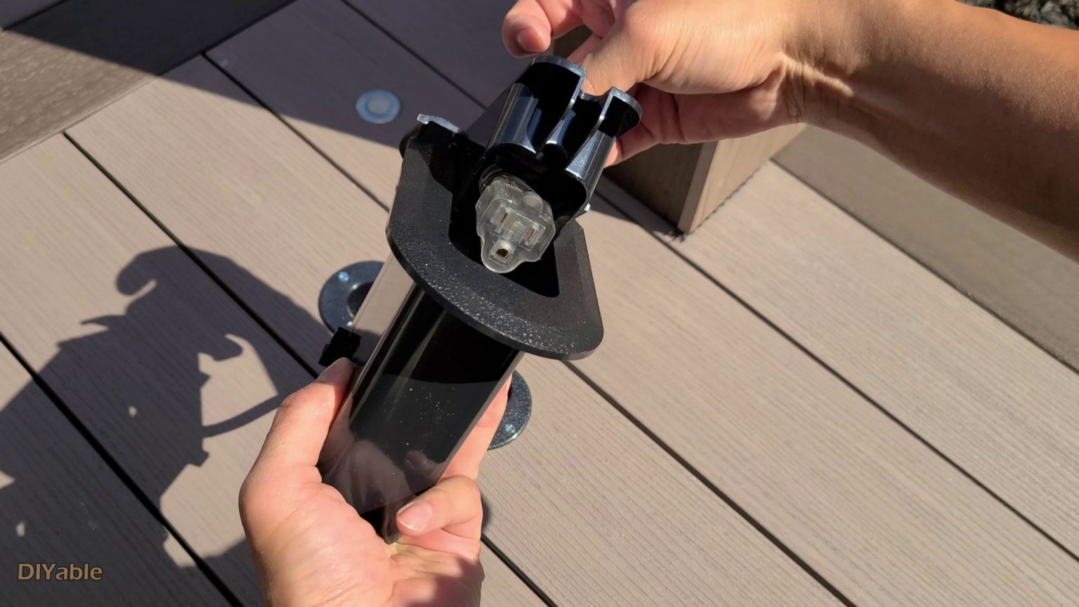 How to install electrical outlet on a deck? No Wiring Needed – DIYable.com